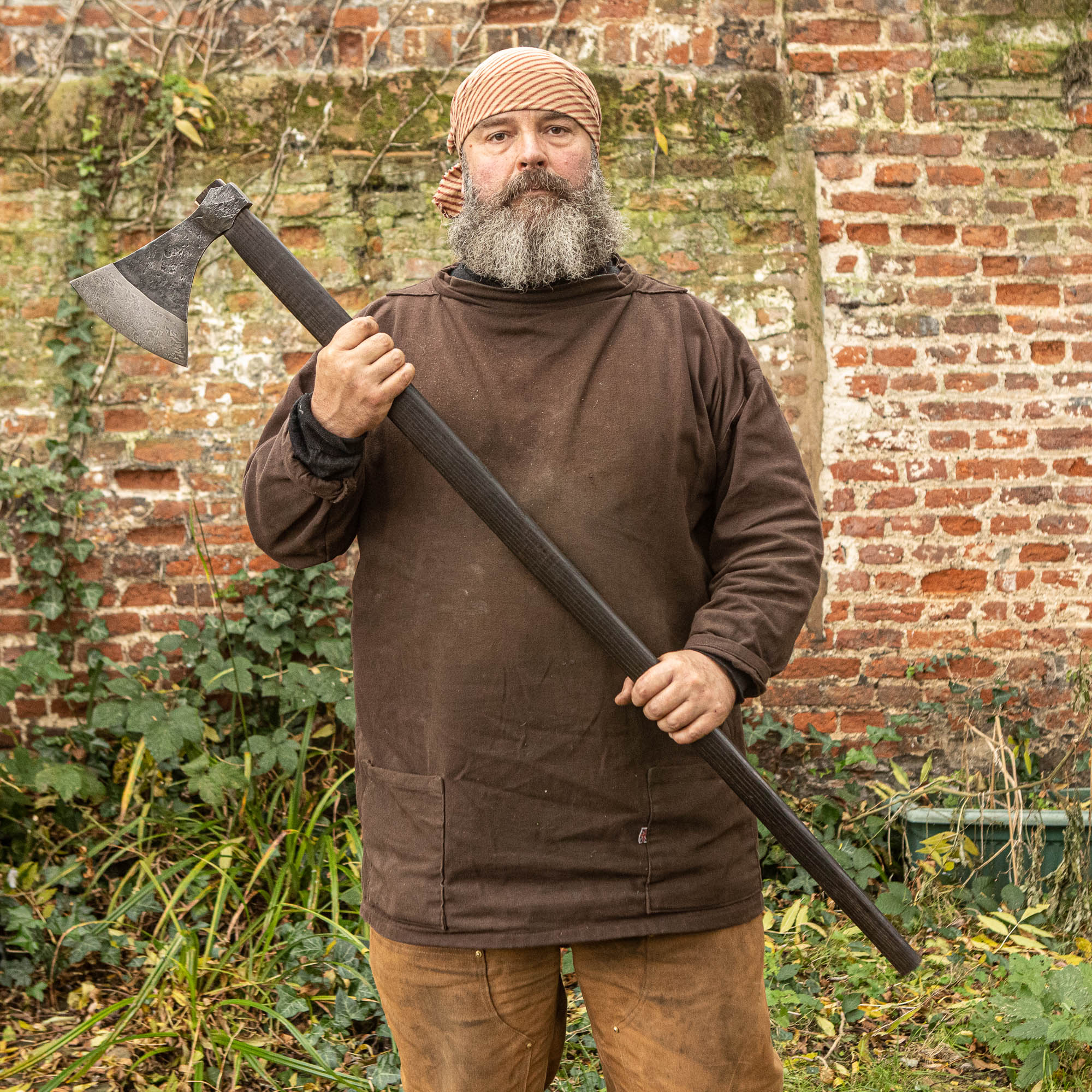 Damascus Bladed Dane Axe ref:019 - Owen Bush Bushfire Forge
